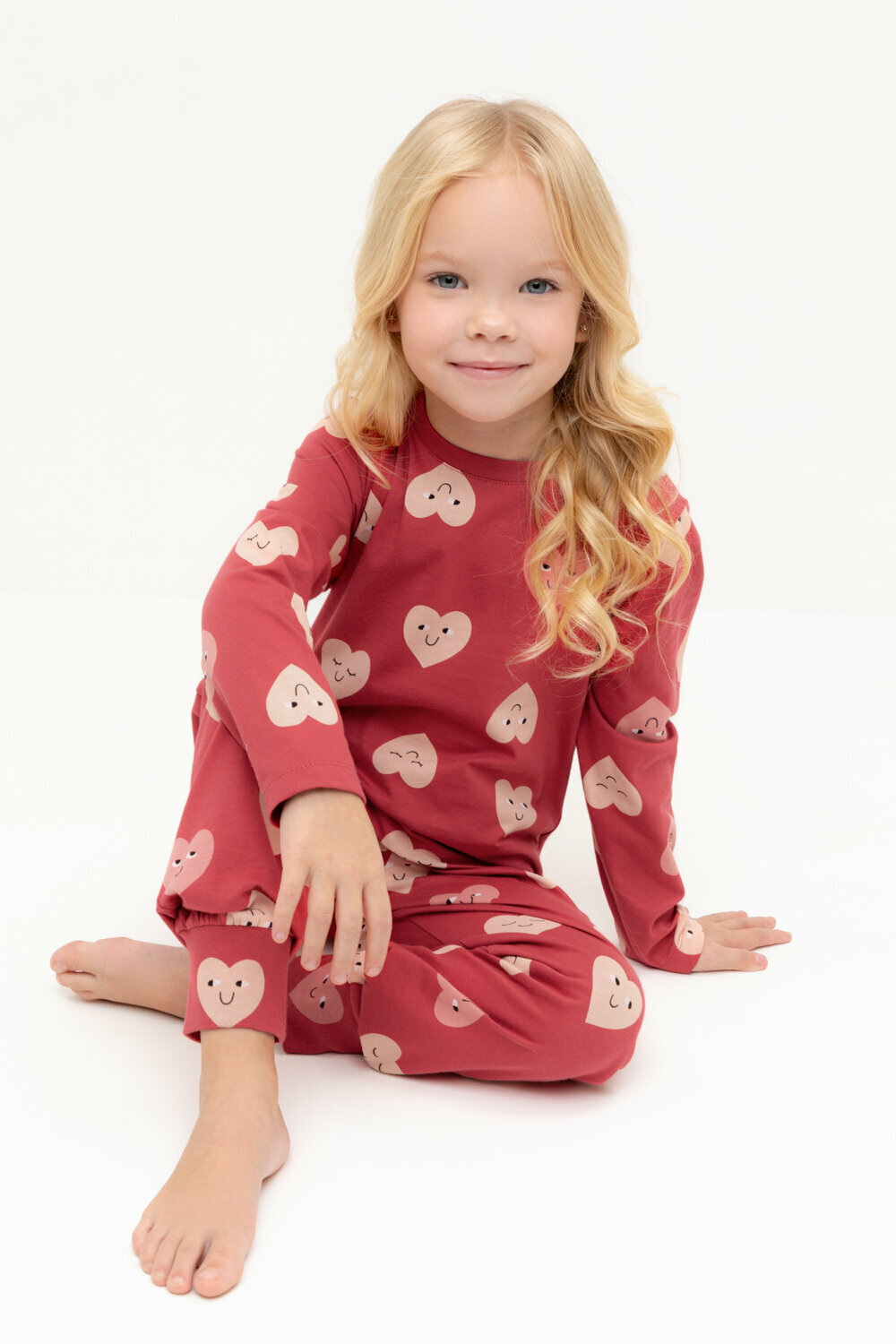 Пижама К 1561/спелая вишня,доброе сердце