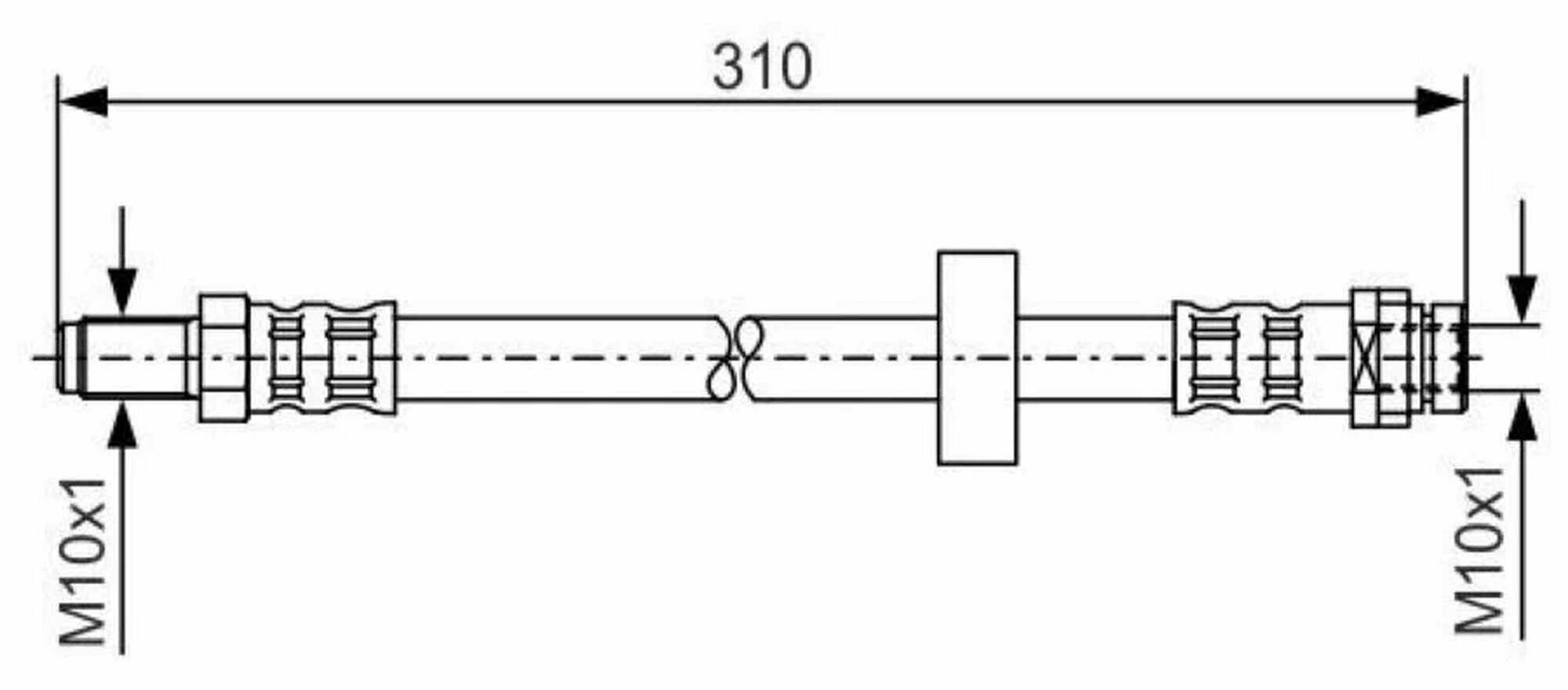Тормозной шланг BOSCH 1987476883, для FORD MONDEO, задний, левый