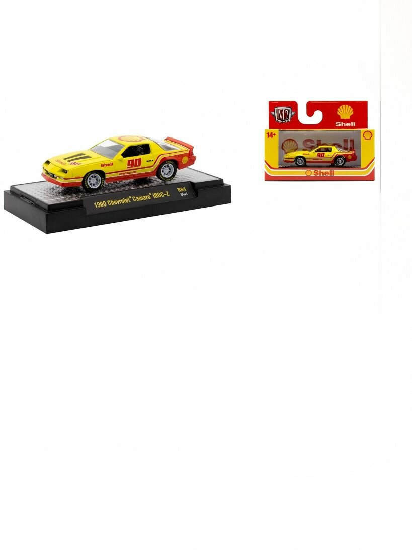 Машинка M2 Machines 1/64 1990 Chevrolet Camaro IROC-Z Yellow R84 24-74 Die-cast Alloy Car Model Collection Toy Gift