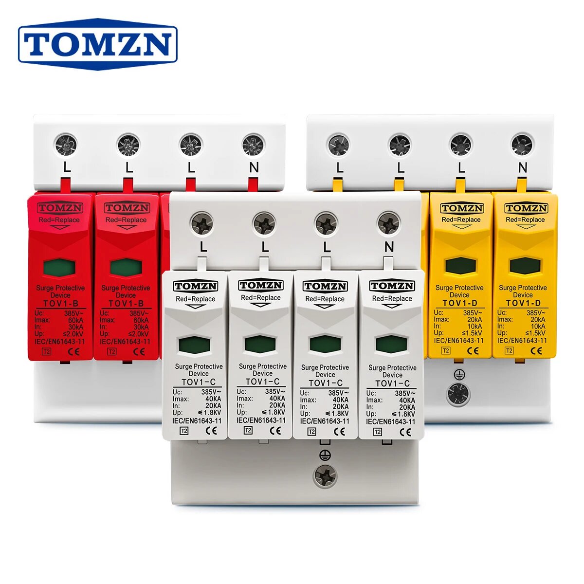 TOMZN Мини Устройство защиты от перенапряжения 275V, 20-40KA