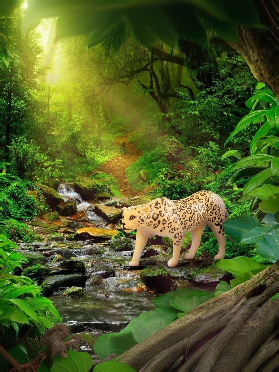 TERRA BY BATTAT Фигурка ягуар коллекционная реалистичная игрушка для детей от 3 лет