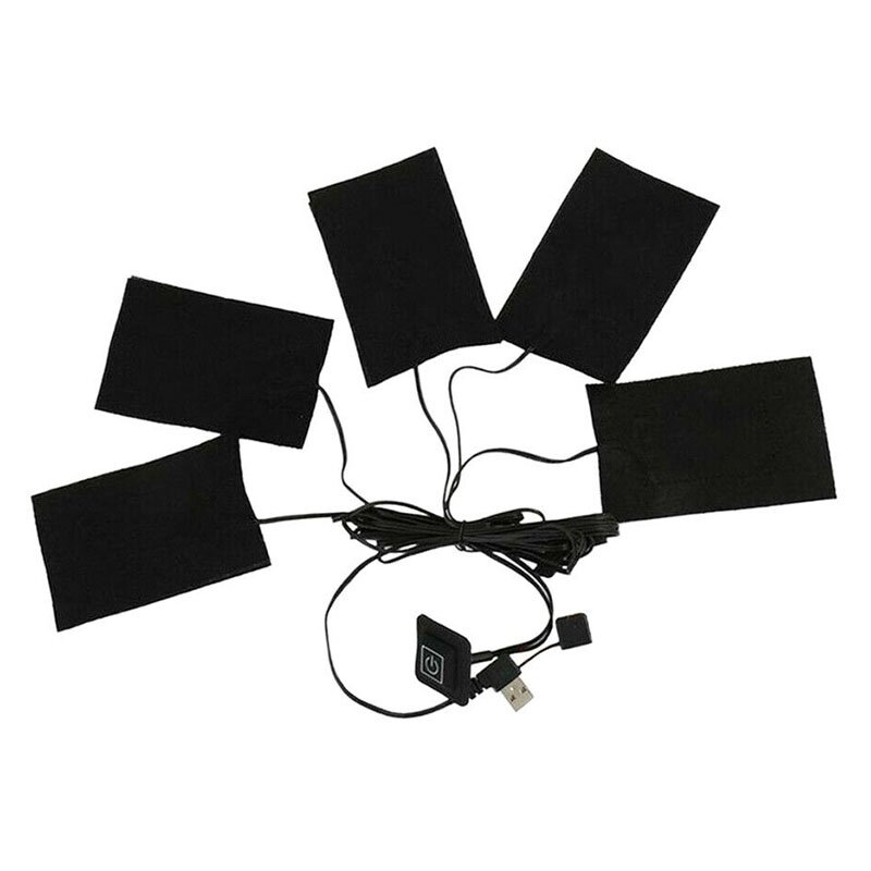 Термобелье usb высокая производительность с несколькими нагревающимися элементами для зимы тепло 5шт