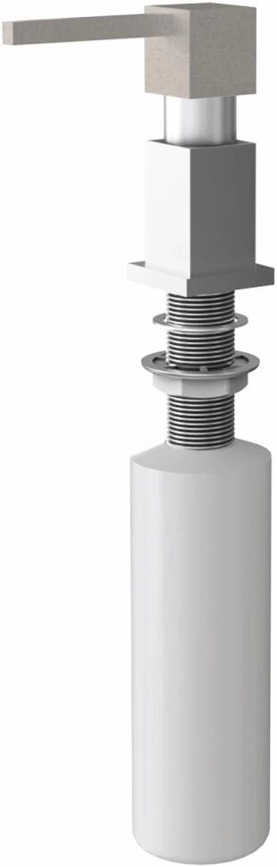 Дозатор для жидкого мыла Florentina Квадро 703.726.0000.107 300 мл, встраиваемый, для кухни, нержавеющая сталь/песочный