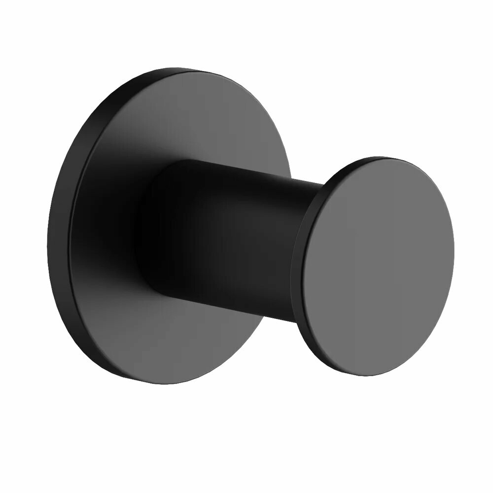 Крючок Sancos Base SC9025MB латунный, черный, вешалка для полотенец в ванную, на шурупах