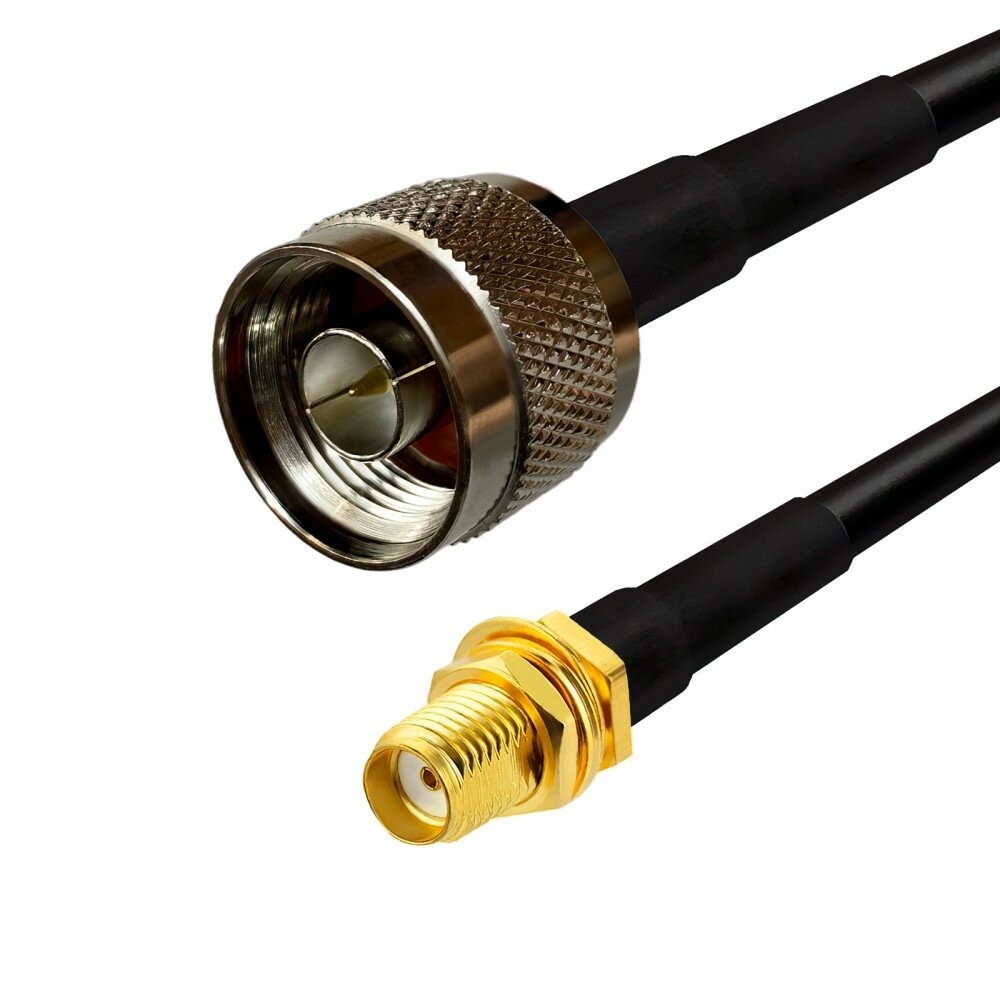 Кабельная сборка N-male - SMA-female 20 м. Кабель 5D-FB CCA
