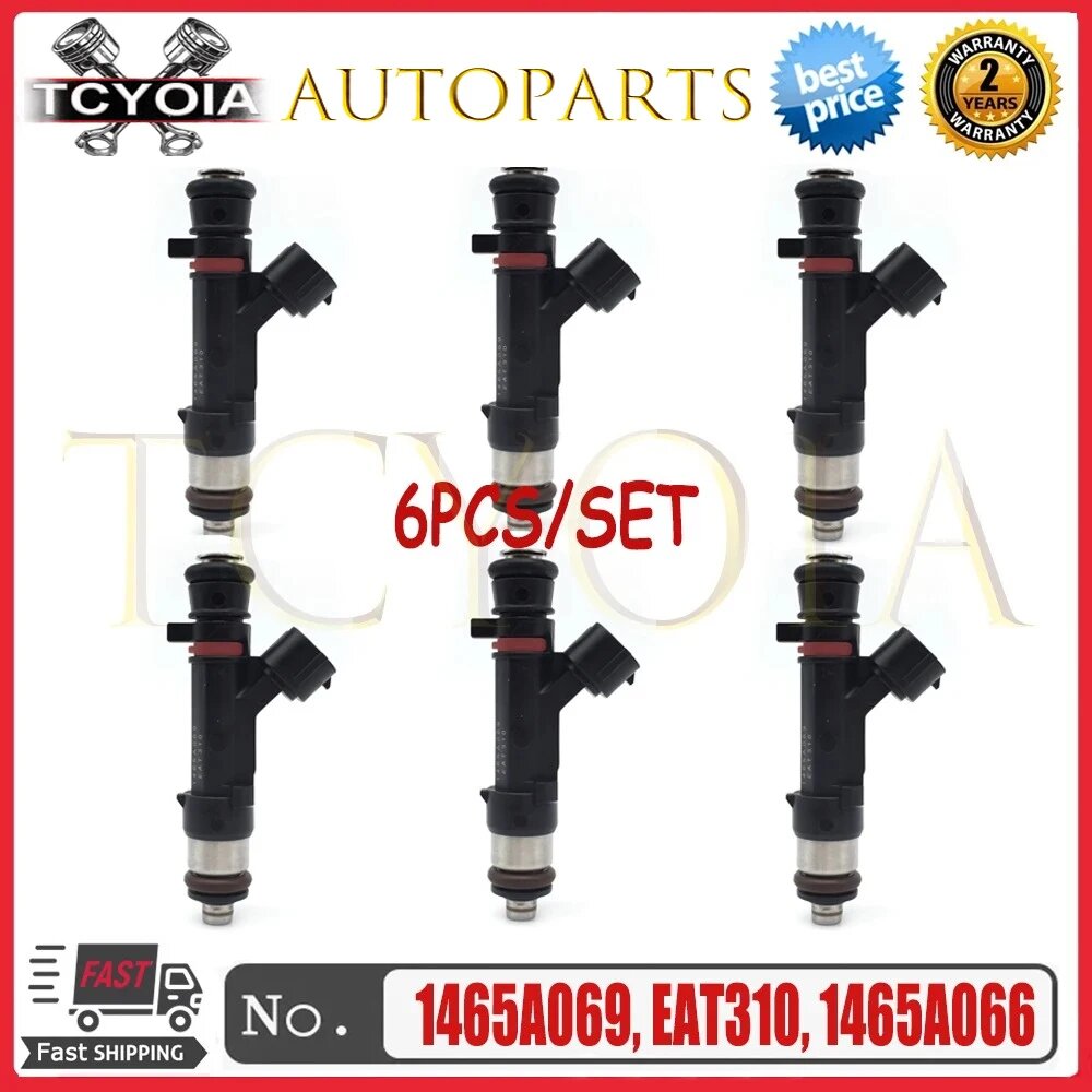 6 шт./лот 1465A069 топливная форсунка для Mitsubishi Pajero 3.8 V6 2006, детали двигателя, инжекторная форсунка EAT310 1465A066