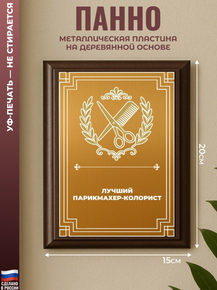 Настенный диплом "Лучший парикмахер-колорист"