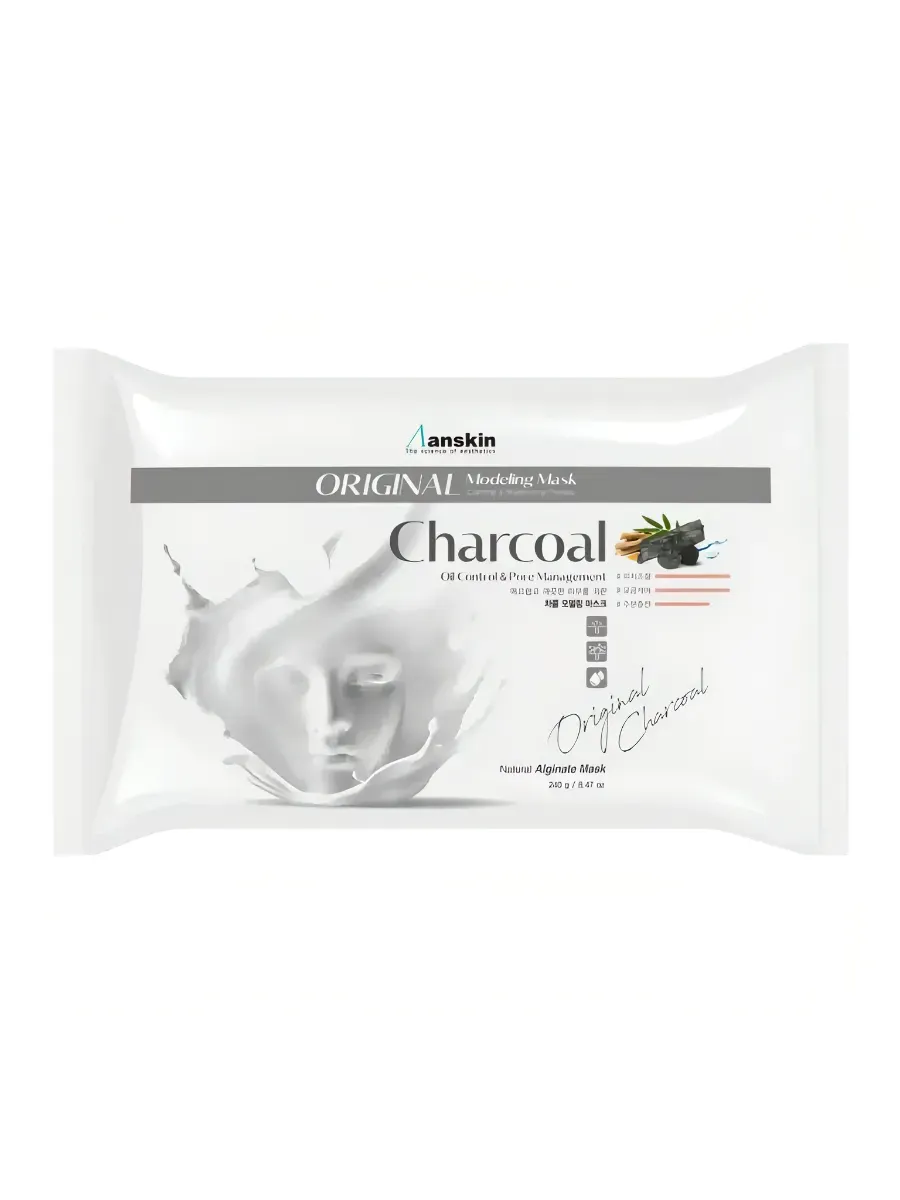 Маска Anskin Charcoal Modeling Mask альгинатная для жирной кожи с расширенными порами, 240 г