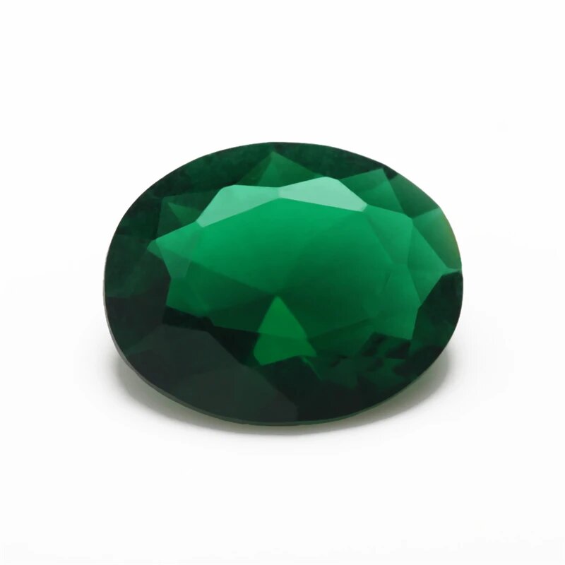 Фотобусины стеклянные гранатовые Изумрудный, 6x8mm 100pcs, Green