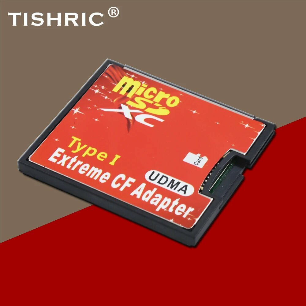 Оригинальный адаптер TISHRIC Micro SD TF к CF MicroSD SDHC SDXC Flash Type I, устройство чтения карт памяти, преобразователь карт памяти