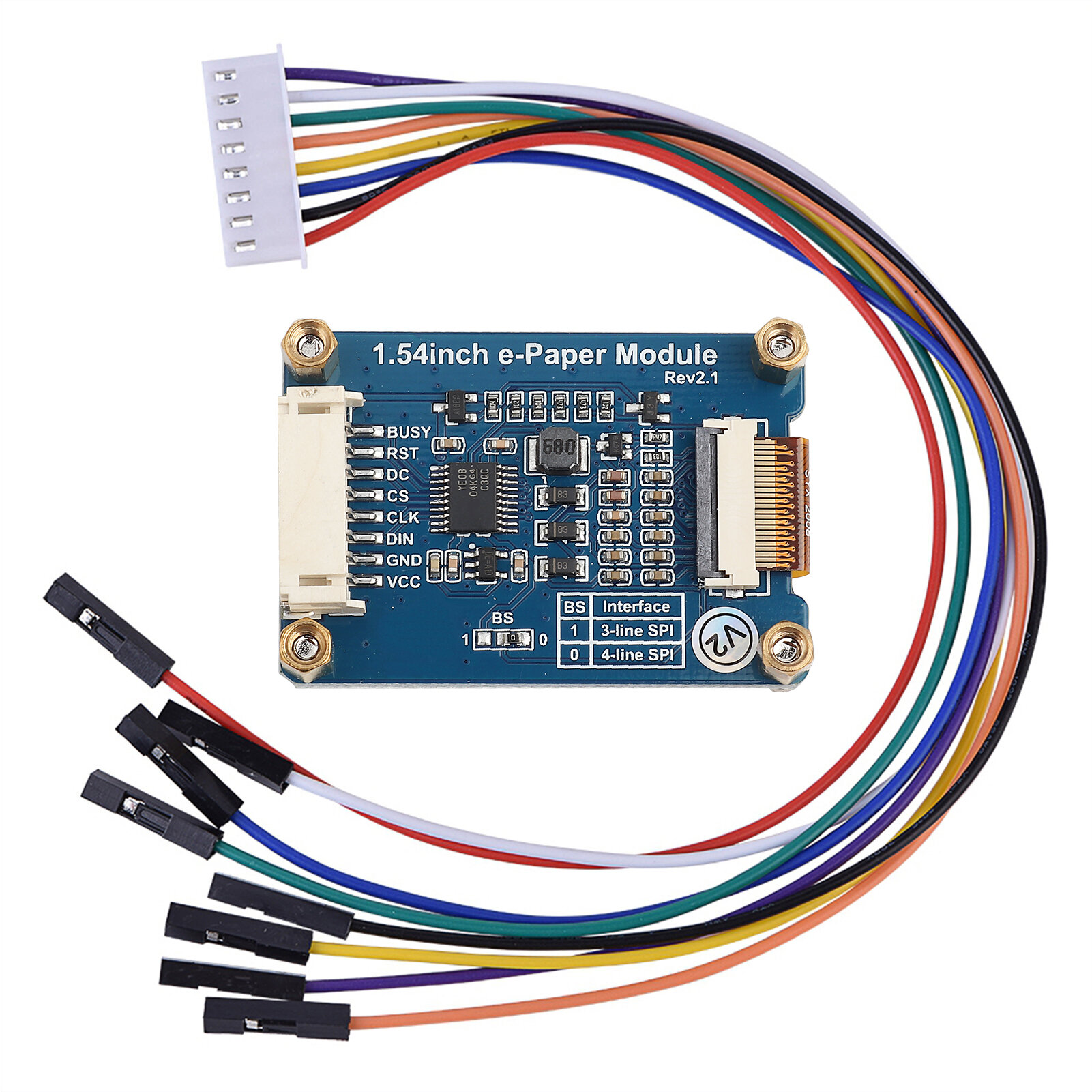 1,54-дюймовый модуль дисплея E Ink, 200x200 пикселей, совместимость с Raspberry Pi, экран для электронной бумаги, идеально подходит для проектов DIY