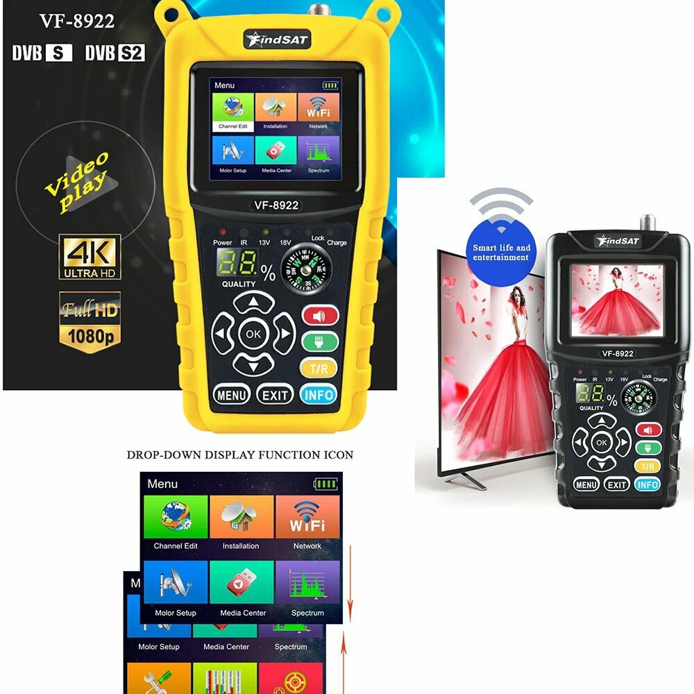 SATLINK Findsat VF-8922, спутниковый приемник, EU Plug