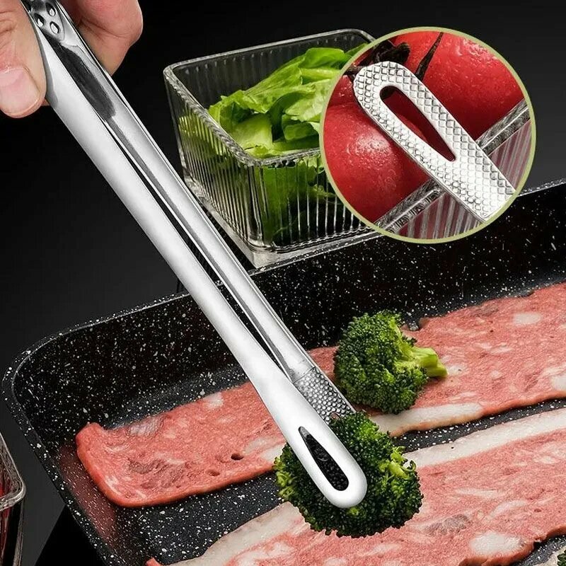 Зажим для барбекю зажим для еды из нержавеющей стали зажим для стейка Пинцет кухонный, длина 28 см