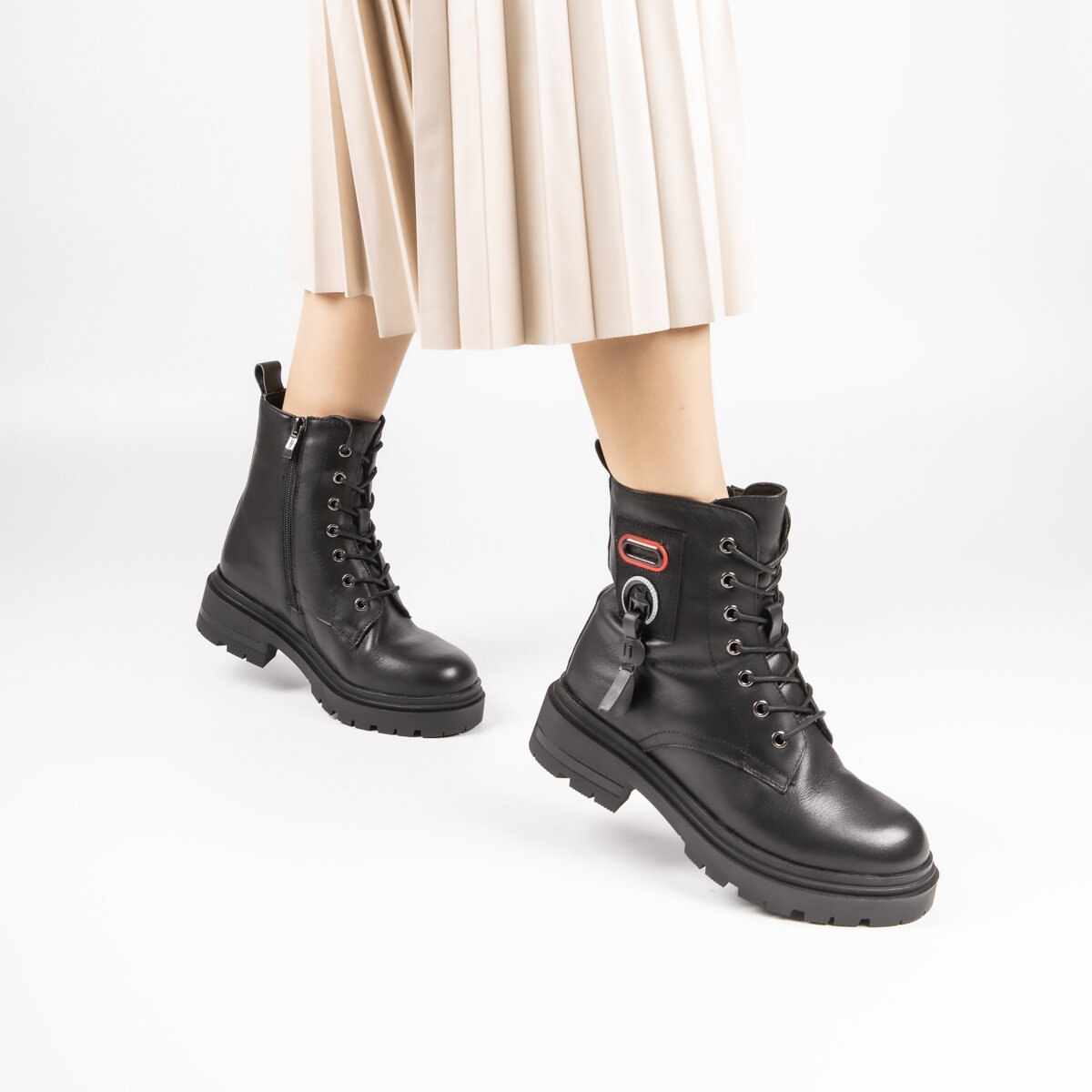 Ботинки берцы женские зимние утепленные натуральная кожа 2025-2026