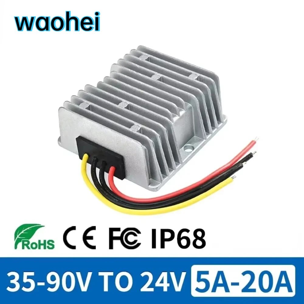 Понижающий преобразователь waohei DC DC Converter 36V 48V 60V 72V to 24V