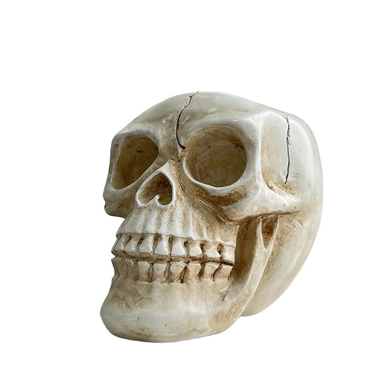 Горшок для цветов в виде черепа из смолы на Хэллоуин, креативные горшки для растений в виде головы ужаса, готический декоративный цветочный горшок для растений в помещении и на улице, суккулентный цветочный горшок для рабочего стола, балкона, патио,