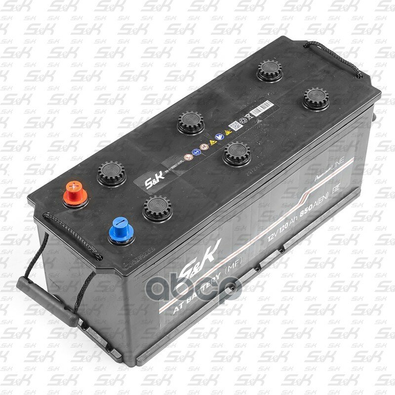 "Premium Line" Аккумуляторная батарея MF [12V 120Ah 850A B03] S&K арт. SK-0100007-01PL