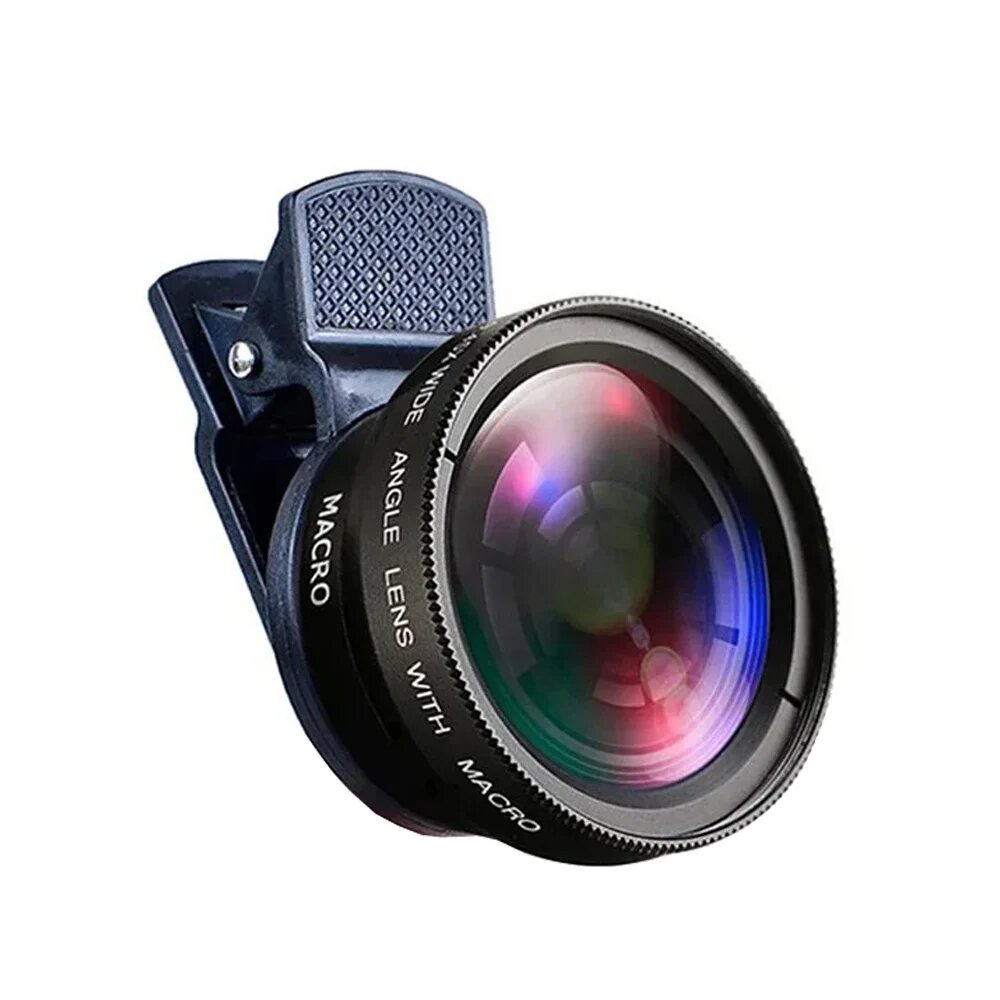 Объектив для телефона 2-в-1 Macro Fisheye Black1