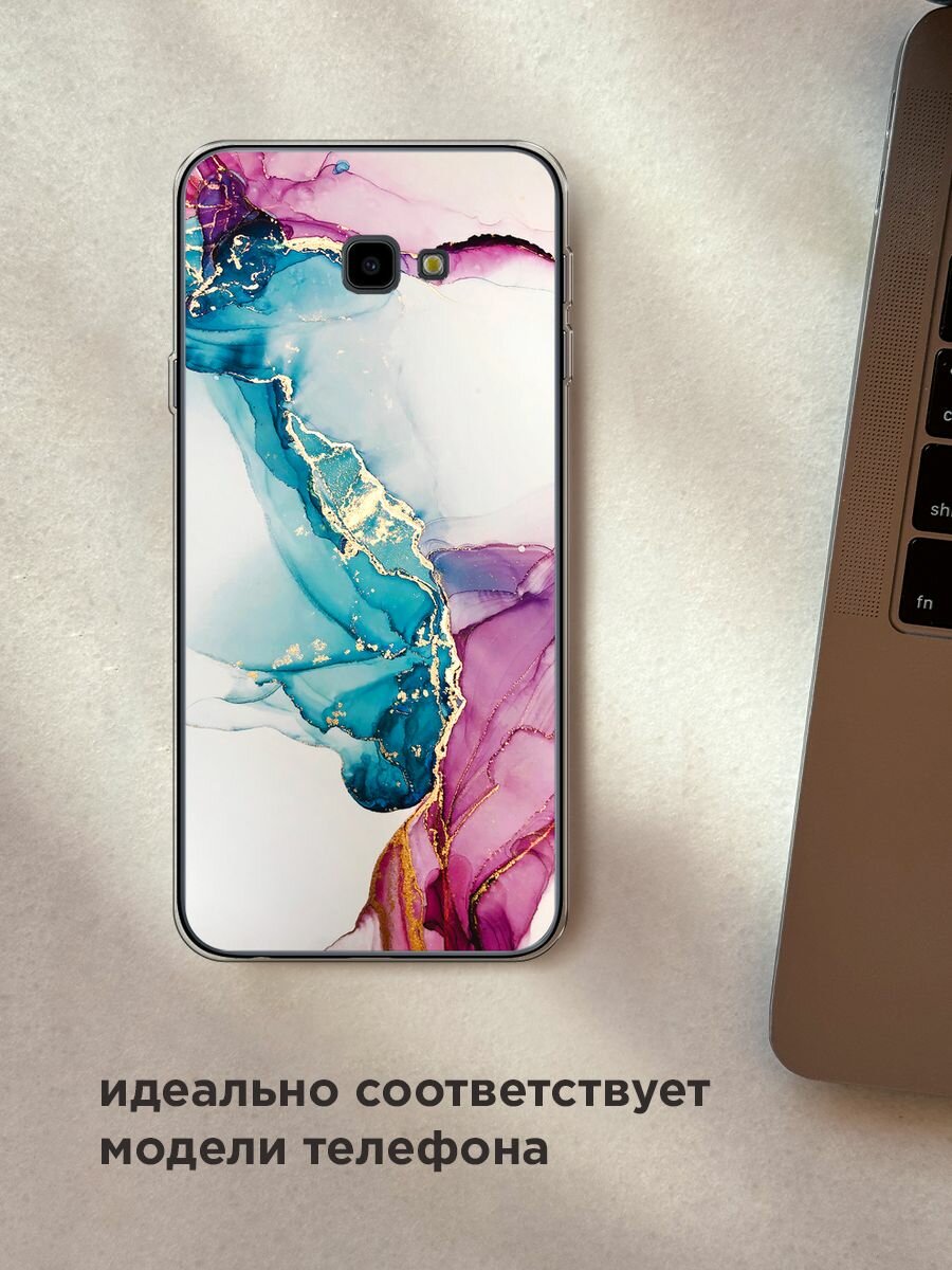 Чехол на Samsung Galaxy J4 Plus 2018 / Самсунг J4 Plus 2018 с принтом "Розовые разводы рисунок" — фото 1