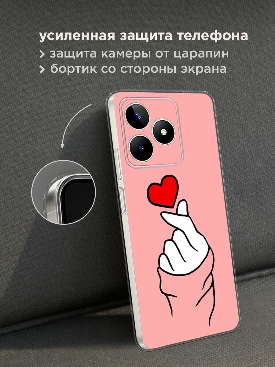 Чехол на Realme C53/C51 / Реалми С53/С51 с принтом "Милое сердечко" — фото 1