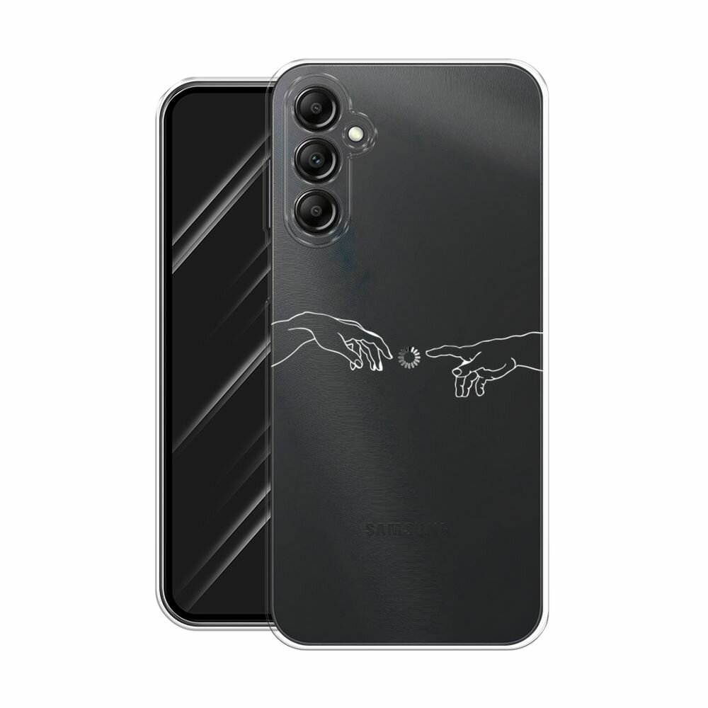 Чехол на Samsung Galaxy A15 / Самсунг А15 с принтом "Загрузка творения", прозрачный — фото 1