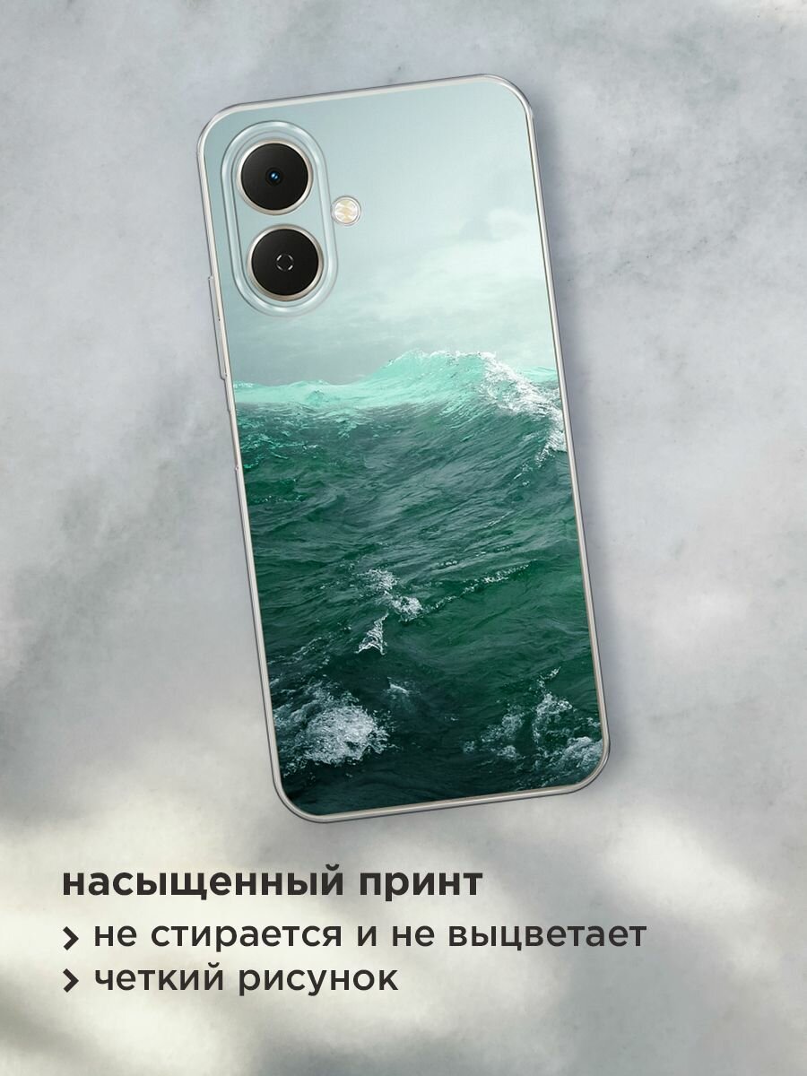 Чехол на Tecno Spark Go 2 / Текно Спарк Го 2 с принтом "Волны 12" — фото 1