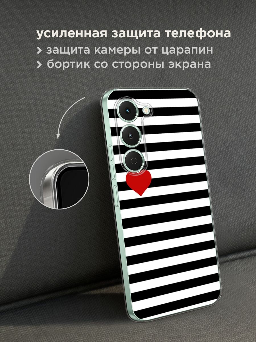 Чехол на Tecno Spark 40 Pro / Текно Спарк 40 Про с принтом "Красное сердце" — фото 1