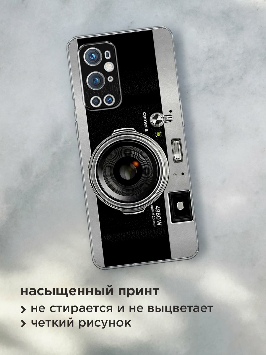 Чехол на OnePlus 9 Pro / ВанПлас 9 Про с принтом "Ретро камера" — фото 1