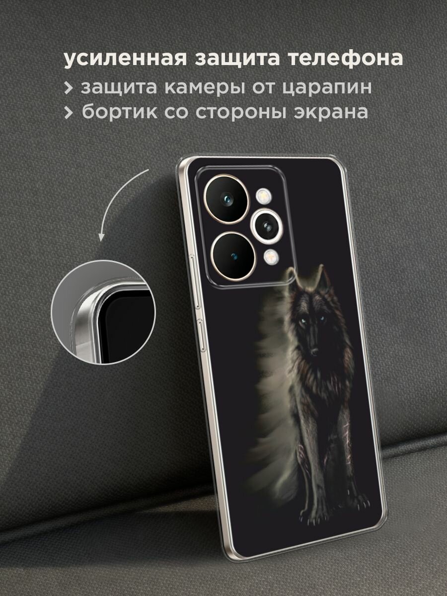 Чехол на Realme 15 Pro / Реалми 15 Про с принтом "Туманный волк" — фото 1