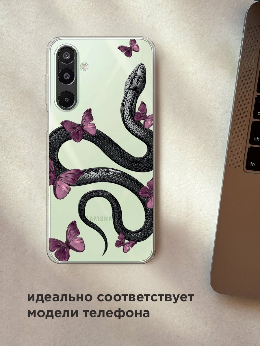 Чехол на Samsung Galaxy M16 / Самсунг Галакси М16 с принтом "Snake and butterflies 2" — фото 1