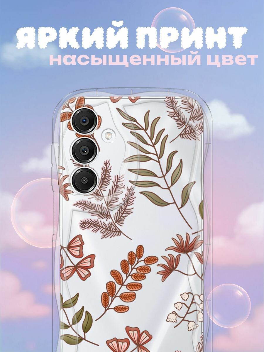 Чехол на Samsung Galaxy A16 / Самсунг А16 с принтом "Винтажные полевые цветы 4" — фото 1