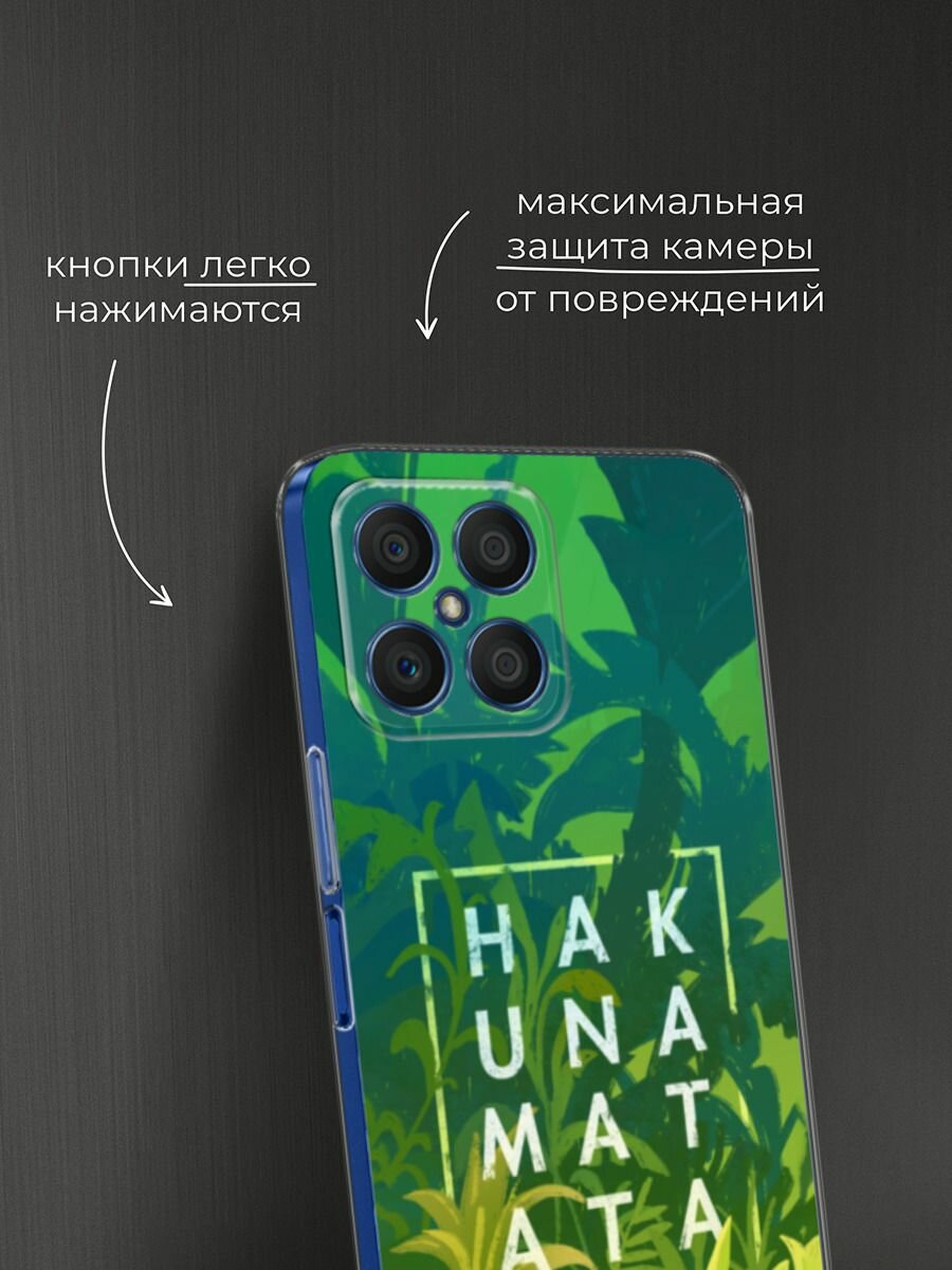 Силиконовый чехол на Honor X8 / Хуавей X8 с принтом "Акуна матата" — фото 1