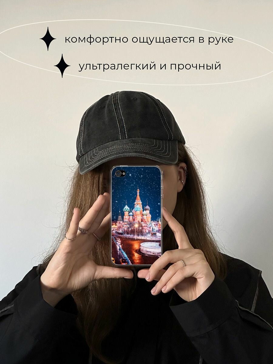 Чехол на Apple iPhone 4/4S / Айфон 4/4S с принтом "Москва 1" — фото 1