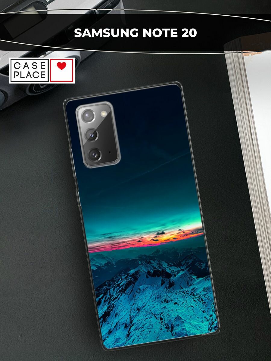 Чехол на Samsung Galaxy Note 20 / Самсунг Галакси Ноут 20 с принтом "Закат в горах"