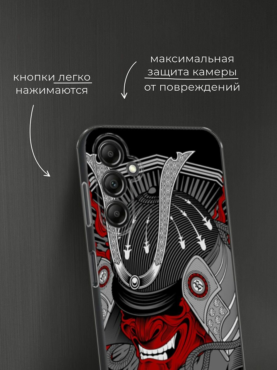 Чехол на Samsung Galaxy A15 / Самсунг А15 с принтом "Красная маска самурая" — фото 1