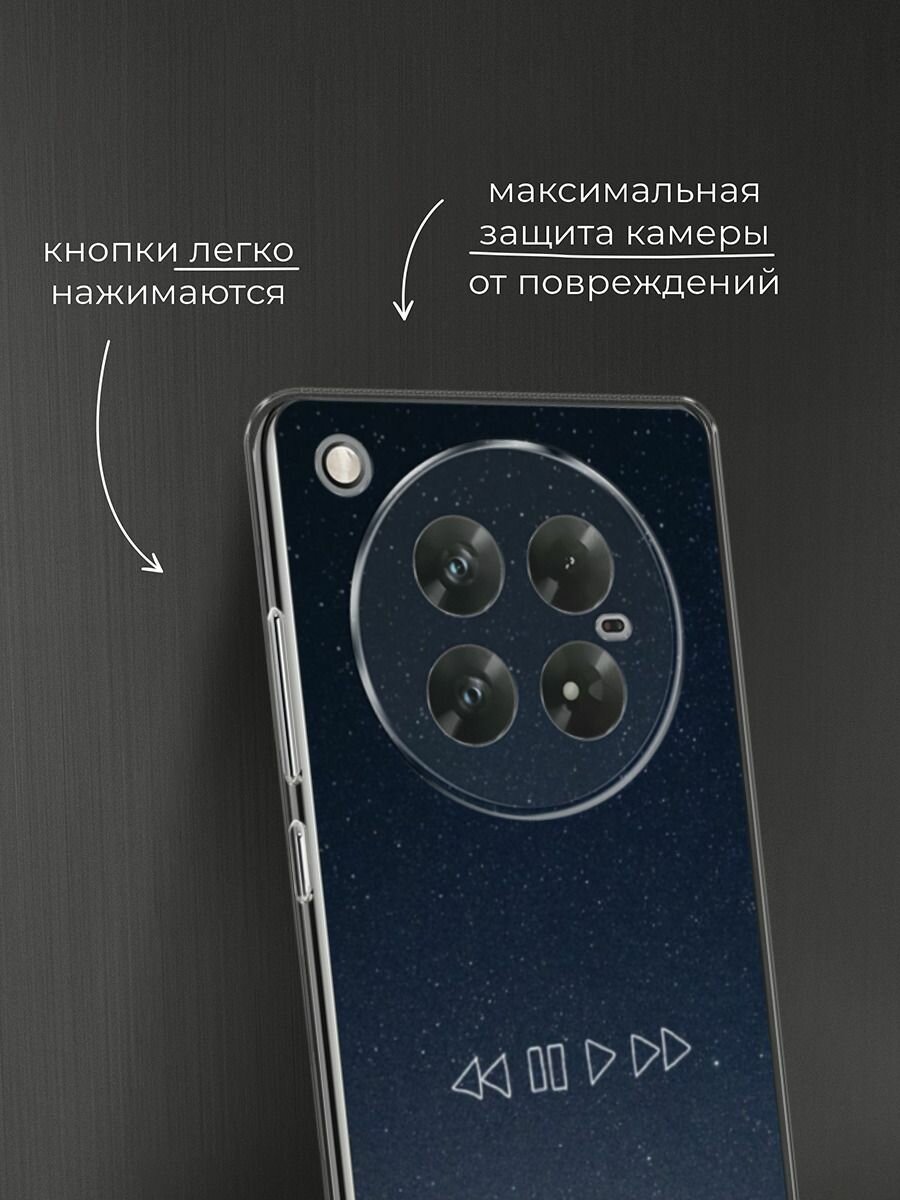 Чехол на Infinix Zero 40 5G / Инфиникс Зеро 40 5G с принтом "Космическая музыка" — фото 1