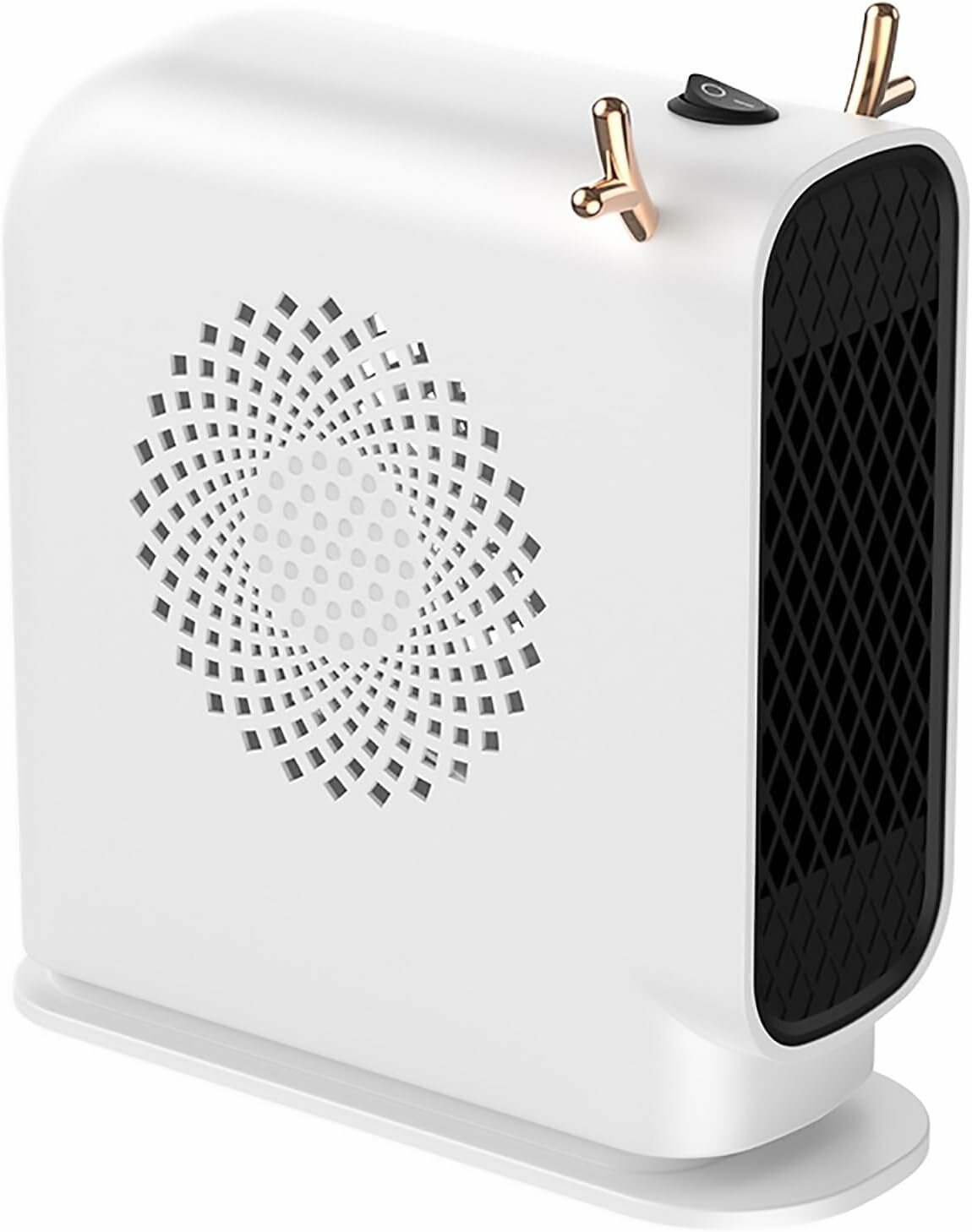 Небольшой обогреватель для внутреннего использования, электрический обогреватель мощностью 500 Вт, портативный 260 * 245 * 95 мм для офиса и спальни, безопасный и быстрый тихий обогрев с защитой от перегрева, белый.
