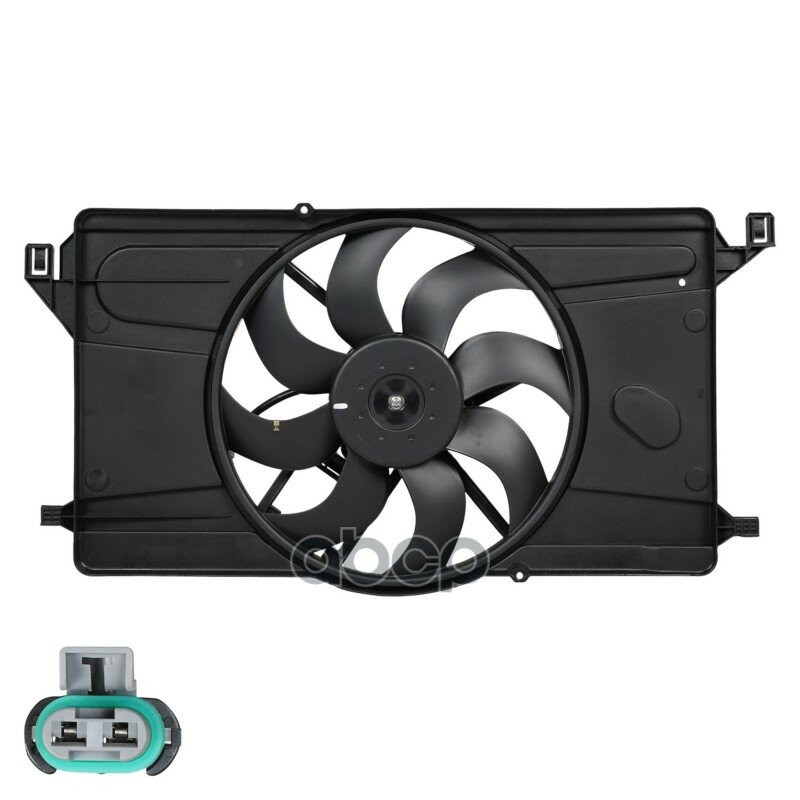 Диффузор Focus II, C-Max (2004 - 2011) 1,4 - 1,6 в сборе с вентилятором без резистора LUZAR арт. LFK1038