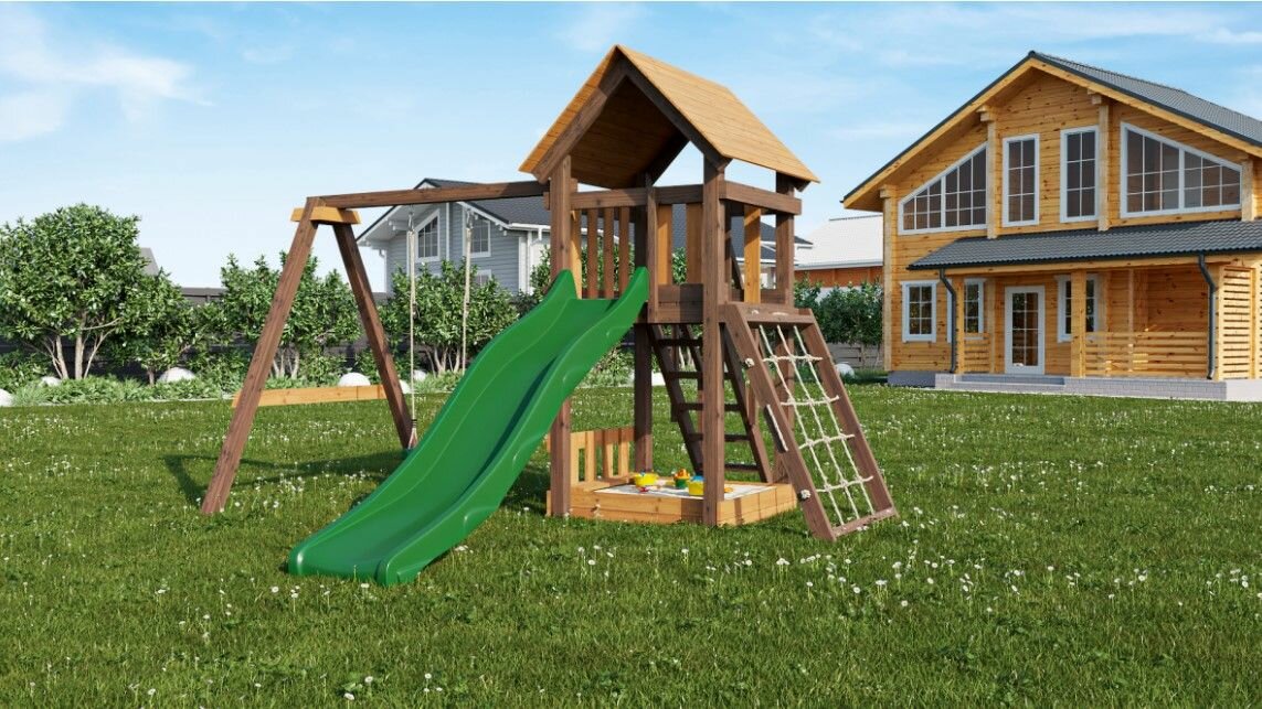 Детская площадка легенда леса удачная 2 золотой тик-орех