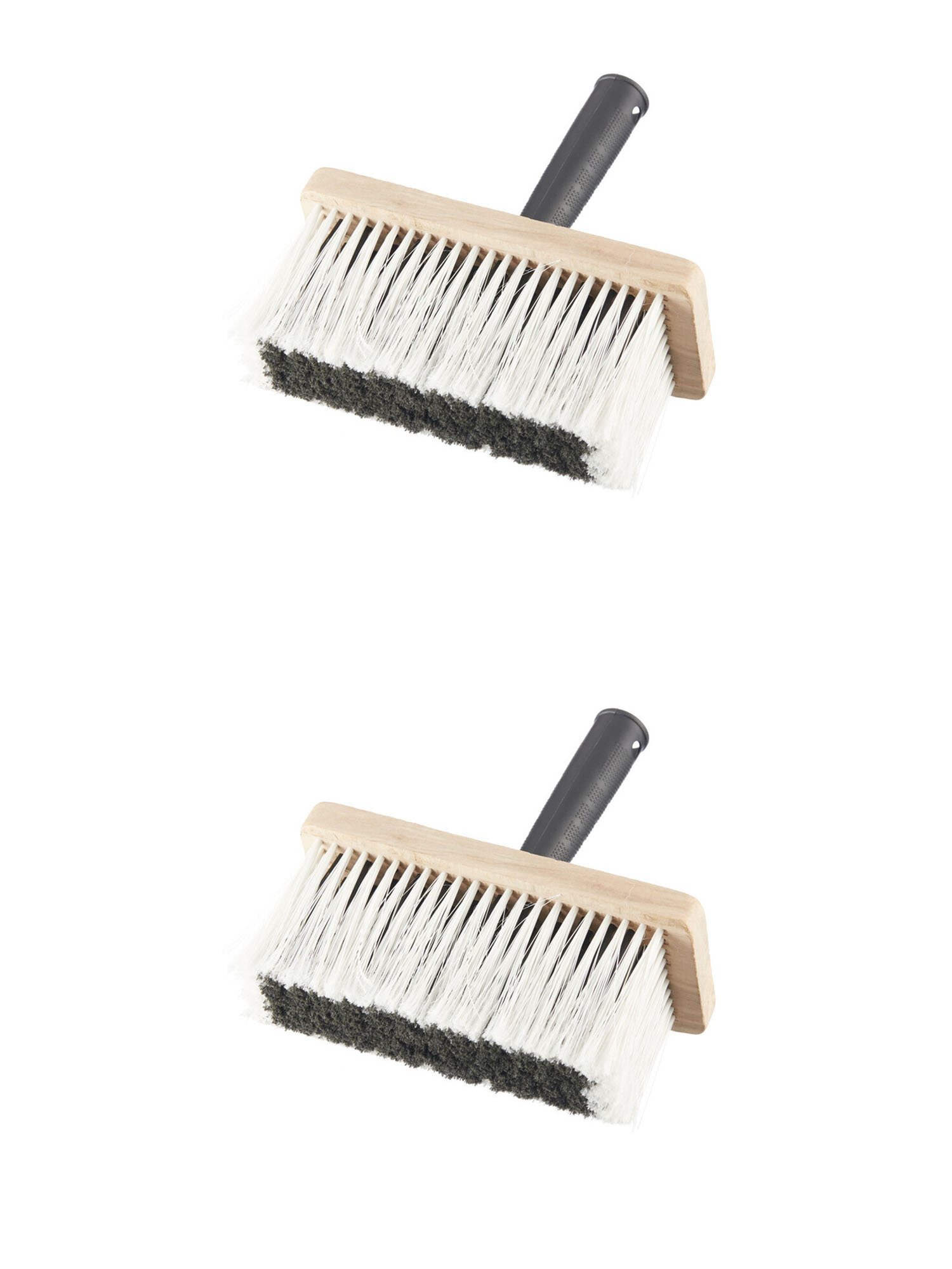 Кисть малярная макловица искусственная щетина пластиковая ручка 180х80 мм для обойного клея и грунтов на водной основе (2 шт.)