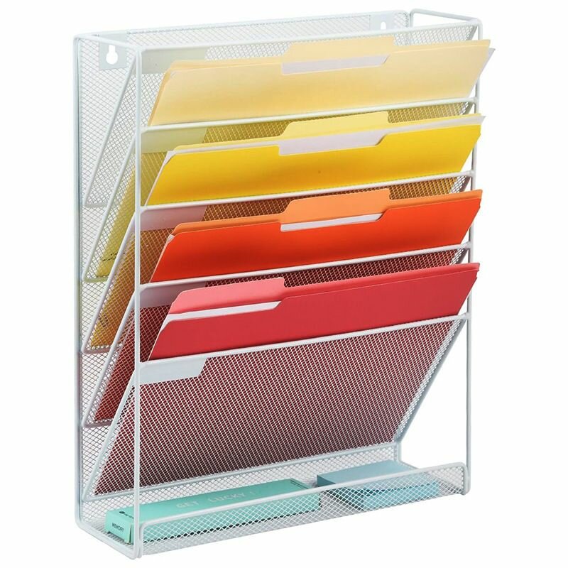 Органайзер для канцелярии 6 уровней вертикальный, Лоток для бумаг металлический, подставка канцелярская А4