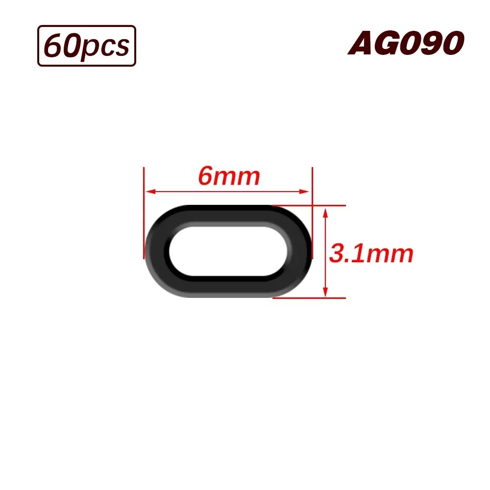 HIRISI Кольца для приманки для ловли карпа 60 шт. 60pcs-Oval-6mm