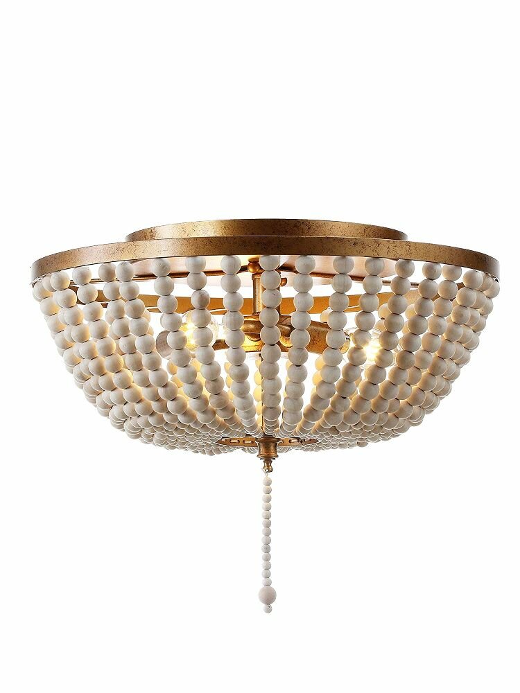 Потолочный светильник из деревянных бусин 38 см 40BT