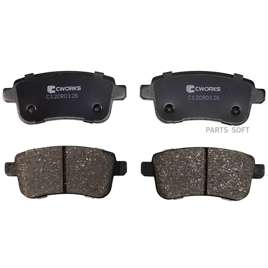 CWORKS Тормозные колодки задние, Low Metallic