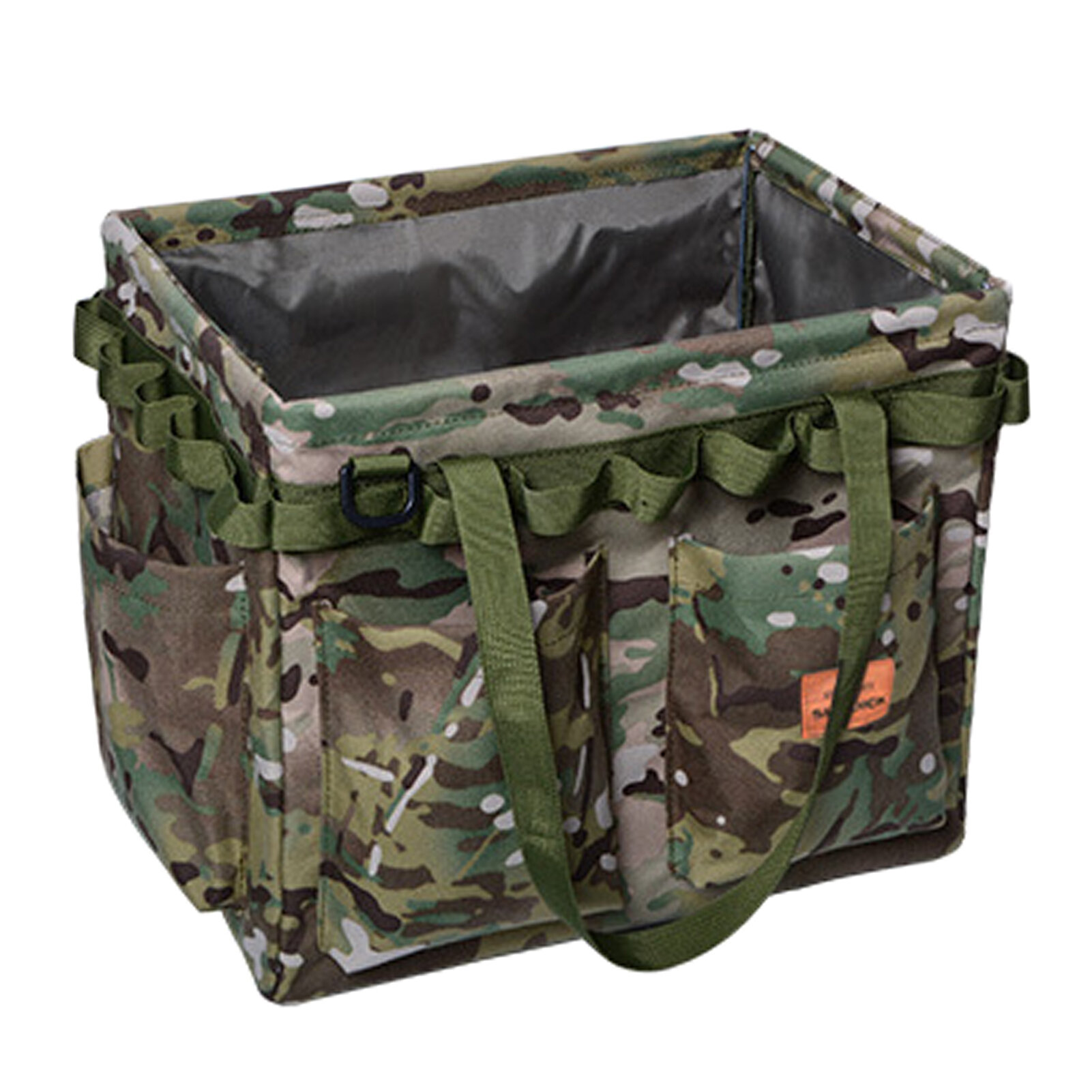 Foldable Camping Case Portable Travel Storage Bag Cookware Carry Bag для Backpacking Ice fishing Hiking, Army Green / Khaki / Black Camouflage / Green Camouflage, 210D Polyester + 1050D Oxford + Plastic + Metal, Expanded size 37*27*33 cm, Foldable size