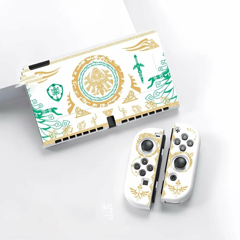Силиконовый защитный чехол на игровую приставку Nintendo Switch Oled, мягкий чехол из TPU ZELDA