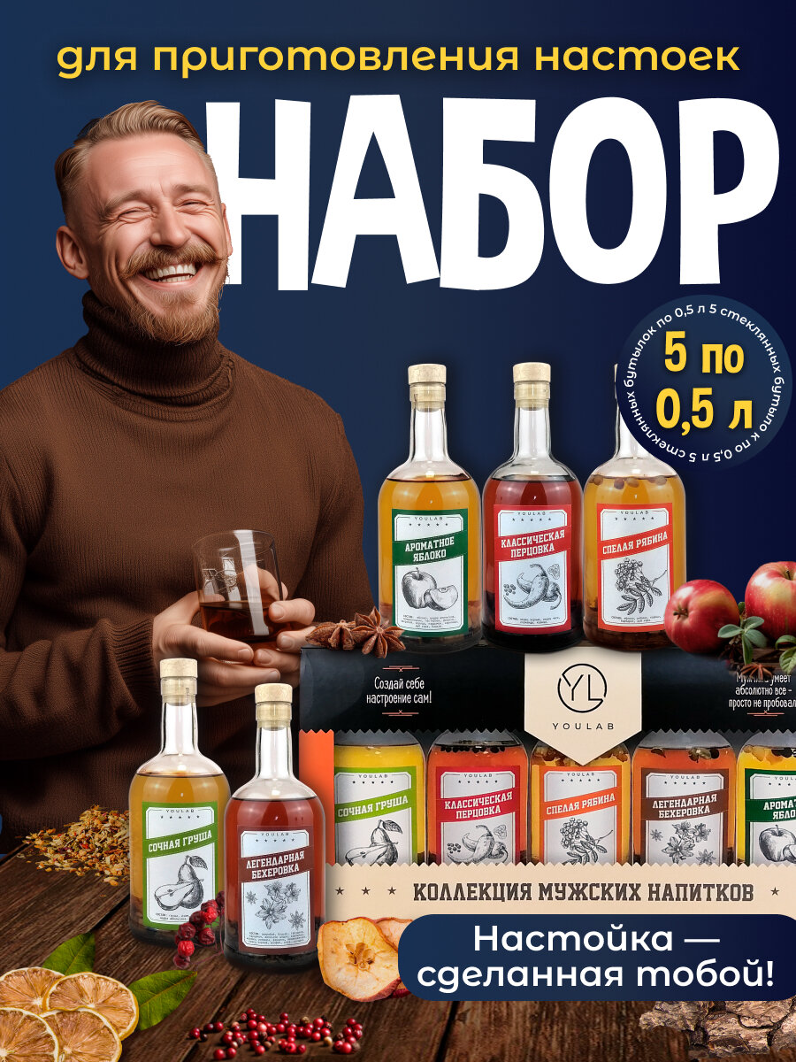 Подарочный набор настоек, подарок на день рождения мужчине папе дедушке коллеге