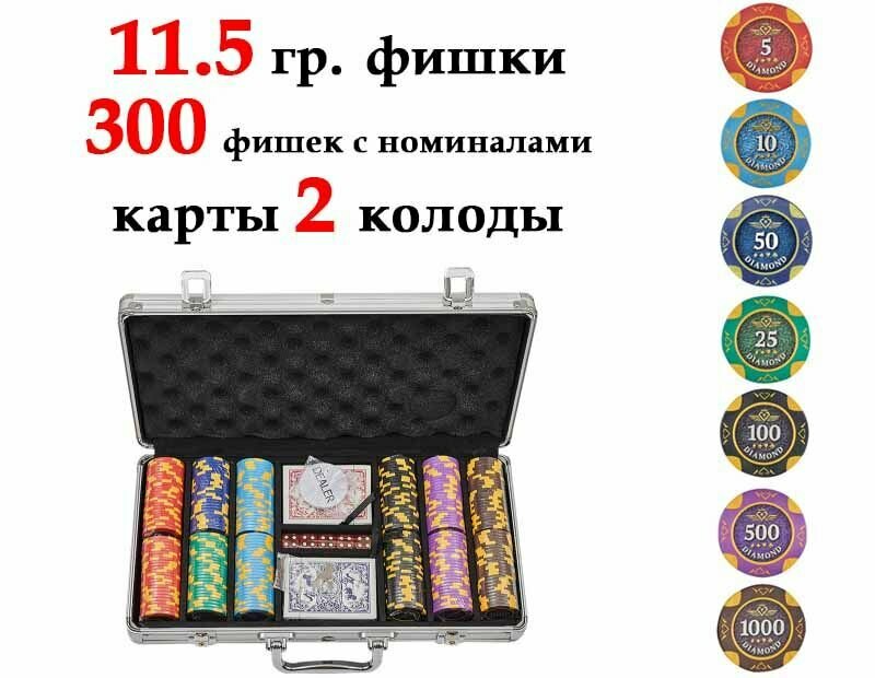 Набор для покера Diamond на 300 фишек, Partida