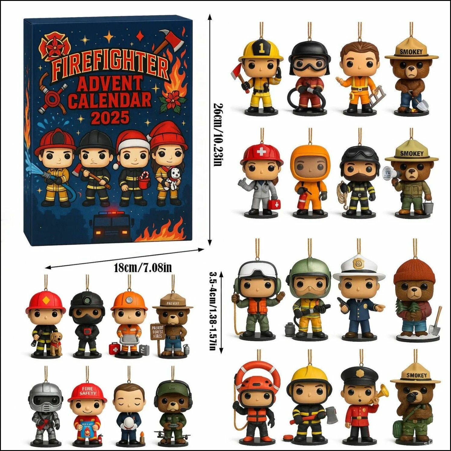 Эксклюзивный адвенткалендарь Билли Айлиш с тематикой пожарного Джона Дира, рассчитанный на 24 дня