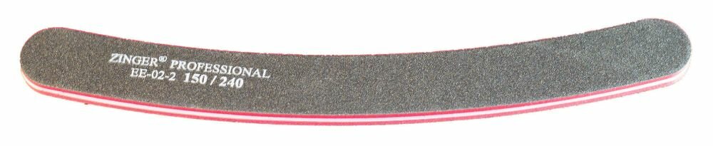 Пилка абразивная для ногтей двусторонняя Zinger EE-02, 150/240 грит